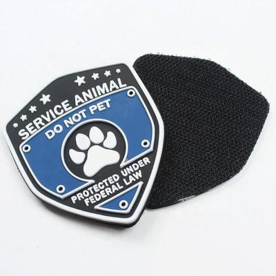 China Custom PVC Rubber Patch with Hook and Loop Fastener 3D Molded Embroidered Style for sale
