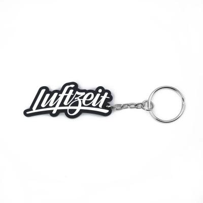 China Custom PVC Keychain 2D 3D Rubber Keychain Personalized Logo PMS Color 50mm for sale