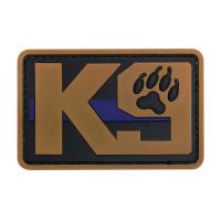 China K9 Dog Morale PVC Patch Military Tactical Emblem Badges Hook Back Rubber Patch for sale