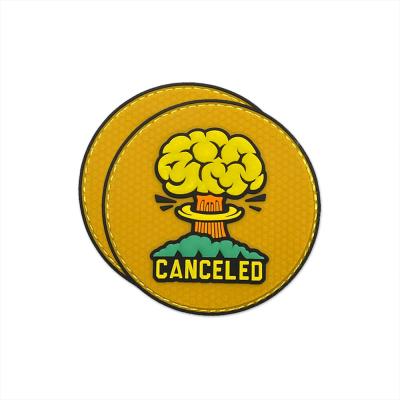 China Custom Washable PVC Patch Iron On Backing Mushroom Cloud Patch 3D Military Tactical Embroidered for sale