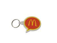 China Custom Soft PVC Rubber Keychain Durable Promotional Key Ring 2.5cm Size for sale