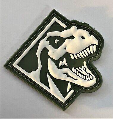 China Tyrannosaurus Dinosaur Military PVC Rubber Patch Hook Loop Tactics Morale PVC Patch for sale
