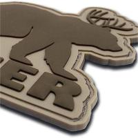 China Custom PVC Rubber Iron On Patches Beer Morale Military Tactical 3D Embroidered Patch for sale