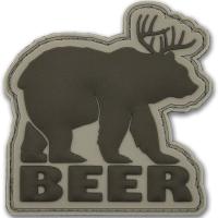 China Custom PVC Rubber Iron On Patches Beer Morale Military Tactical 3D Embroidered Patch for sale