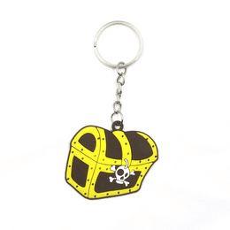 China Custom Halloween Pirate Theme Soft Rubber PVC Keychain Car Keyring Promotional Gift 3D for sale