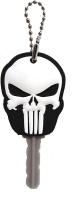 China Custom Soft Rubber PVC Keychain Promotional Gift Marvel Punisher Logo 3D Molded for sale