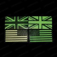 China Custom Camo UK Union Jack IR Reflective Morale Flag Tactical Patches 50pcs for sale