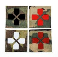 China Custom Reflective Cross Medic Patch Multicam Tactical Embroidered Patch 50pcs Minimum for sale