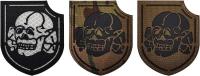 China Custom Embroidered IR Reflective Patch Devil Girl Lady Pirate Skull Crossbones 50pcs MOQ for sale
