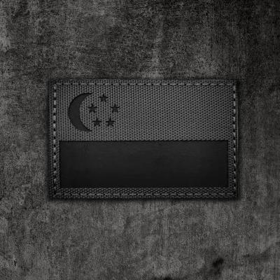 China Custom Singapore Flag Infrared Reflective IR Patch Military Tactical Morale Badge Emblem 50pcs for sale