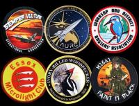 China Custom Dye Sublimation Heat Transfer Patches Iron On 100pcs MOQ Polyester Cloth for sale