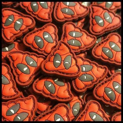 China Custom PVC Deadpool Ranger Eye Patch X Force Unicorn Glow Patch 3D Molded for sale