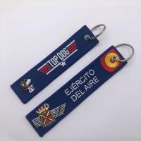 China Custom Embroidery Keychain 130x30mm Remove Before Flight Promotional Gift for sale