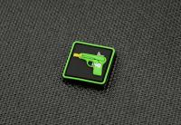 China Custom 3D PVC Rubber Patch Emoji Water Pistol Design Durable Flexible for sale