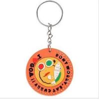 China Custom Soft PVC Rubber Keychain Promotional Gift with PMS Color Custom Size for sale