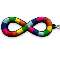 China Custom Neurodiversity PVC Rubber Keychain Promotional Gift Low MOQ 2cm for sale