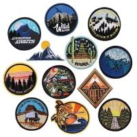 China Custom Size Garment Denim Patch Pantone Color Logo Woven Patch Labels for sale
