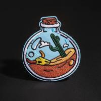 China Custom Embroidered Patch Merrowed Border Polyester Thread Iron On Sew On Stick On No MOQ for sale