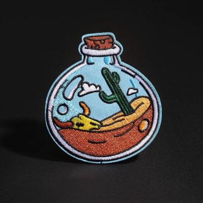 China Custom Embroidered Patch Merrowed Border Polyester Thread Iron On Sew On Stick On No MOQ for sale