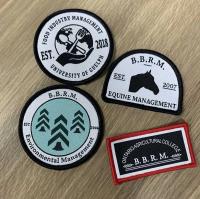 China Iron On Backside Custom Woven Badges For Clothing for sale