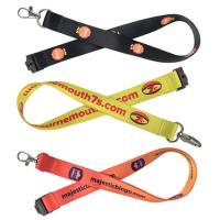 China Custom Silk Screen Printed Lanyard 15mm Width 900mm Length Adjustable Safety Neck Strap for sale