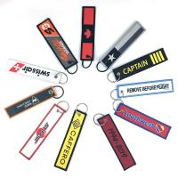 China Embroidered Personalized Woven Keychain For Souvenir for sale