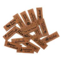 China Custom Embossed Leather Sew On Labels for Clothing Garment Tags OEM for sale