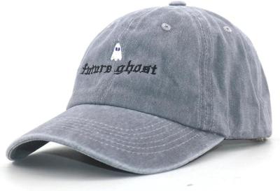 China Custom Embroidered Baseball Cap High Profile Crown Cotton Adjustable 23.6 Inch for sale