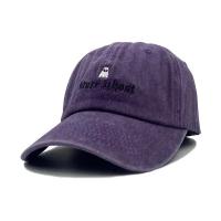 China Custom Embroidered Baseball Cap High Profile Crown Cotton Adjustable 23.6 Inch for sale