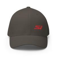 China Black Cotton Embroidered Logo Baseball Cap with Curved Visor 6 Eyelets Adjustable Strap for sale