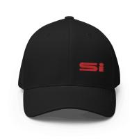 China Black Cotton Embroidered Logo Baseball Cap with Curved Visor 6 Eyelets Adjustable Strap for sale