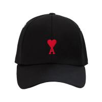 China Embroidered Logo Baseball Cap Black Cotton 6 Eyelets Adjustable Strap Pre Curved Brim for sale