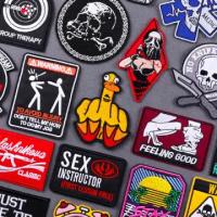 China Custom Iron On Embroidery Patch Merrowed Border 100pcs for Garment Shoes Bags for sale