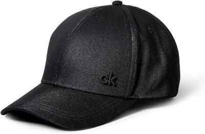 China AWELLS Embroidered Logo Baseball Cap Cotton Curved Visor Adjustable Strap Black CAP001 for sale