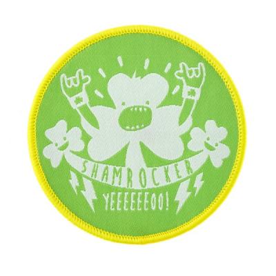 China Individual Polybag Packaging Custom Woven Patches Iron on Backside for sale