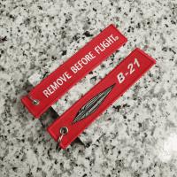 China Customizable Remove Before Flight Keychain Embroidered Nylon 130x30mm for sale