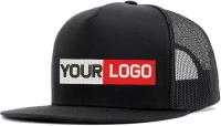 China AWELLS CAP001 Black Embroidered Logo Baseball Cap 6 Eyelets Adjustable Strap Cotton for sale