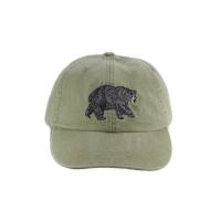 China Black Bear Embroidered Hat 5-Panel Baseball Cap Embroidered Logo Cap with 6 Eyelets for sale