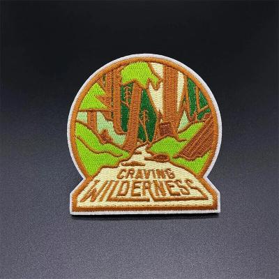 China Custom Embroidered Patch Iron On Sew On 100 Pcs MOQ Cotton Polyester for Garments for sale