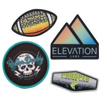 China Heat Transfer Sublimation Printed Patch Custom Fabric Blank Patches for sale