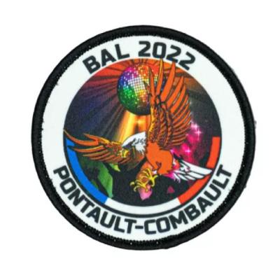China Sublimation Colorful Custom Printed Patch Logo Dye Sublimation Patches for sale