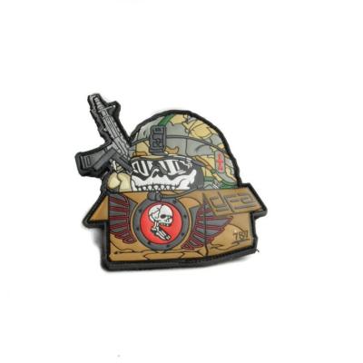 China Custom 4mm Thick Morale PVC Patch Waterproof Durable for Hat Garment Backpack for sale