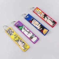 China Custom Embroidered Keychain 130x30mm Anime Sword Keychain Stainless Steel Bulk for sale