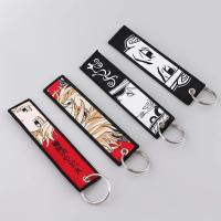 China Custom Embroidered Keychain 130x30mm Anime Sword Keychain Stainless Steel Bulk for sale