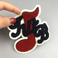 China Custom Chenille Letters Patches Soft Durable Embroidery for Clothing Bags Hats for sale