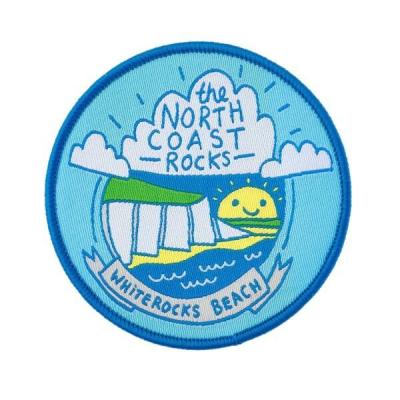 China Custom Woven Patches Hand Woven Mesh Iron On Sew On for Clothing Hats Bags for sale