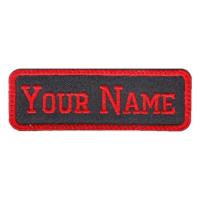 China Custom Iron On Embroidered Name Patches 100pcs Bag Merrowed Border Personalized for sale