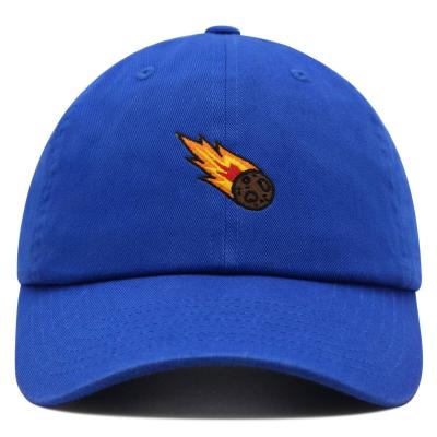 China AWELLS CAP001 Pre-Curved Brim Embroidered Logo Baseball Cap 6 Eyelets Cotton Adjustable for sale