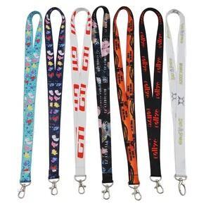 China Custom Logo Printed Polyester Lanyard 15mm x 900mm Jet Ski Safety Lanyard for sale