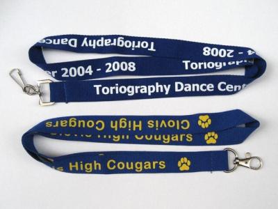 China Custom Logo Printed Polyester Lanyard 900mm with Metal Hook for ID Cards Keys for sale